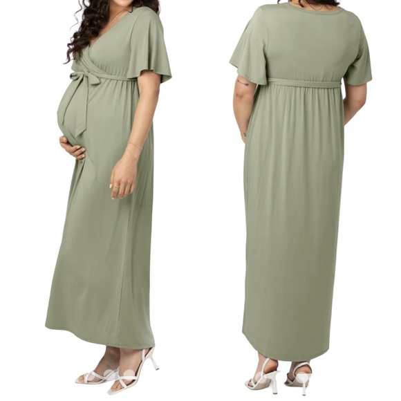 Kindred Bravely | Dresses | Kindred Bravely Maternity Maxi Wrap Short ...